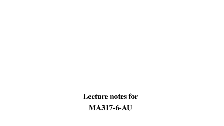 Lecture Notes on Linear Regression (1760262037) - Studocu