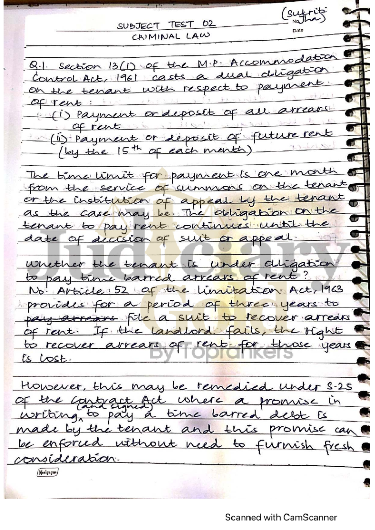 CRIMINAL LAW SUBJECT TEST 02 - Key Concepts and Case Analysis - Studocu