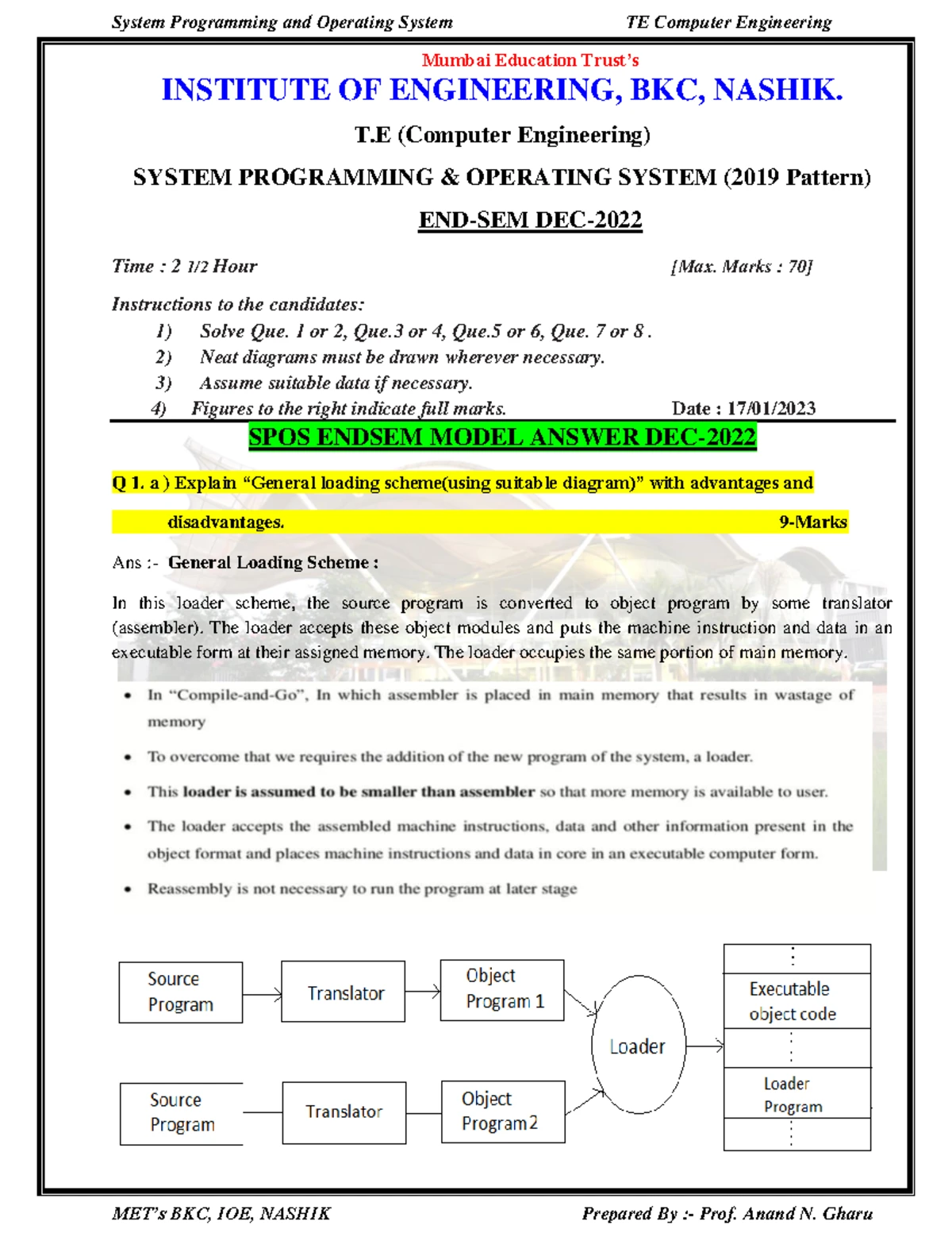 SPOS UNIT 1 INTRODUCTION NOTES - INTRODUCTION TO SYSTEMS PROGRAMMING 1 ...
