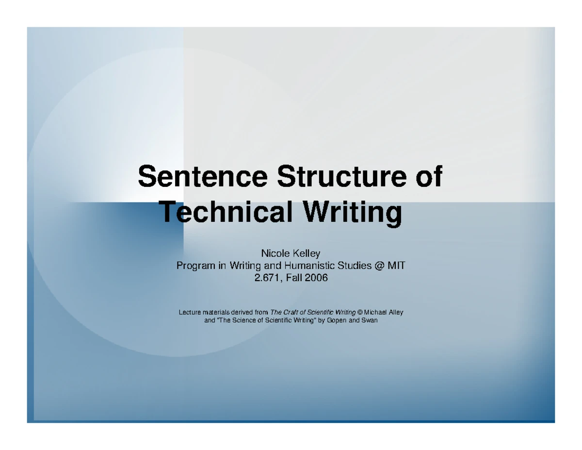 Lesson 1 Technical Writing - LESSON 1 Understanding the Nature of ...