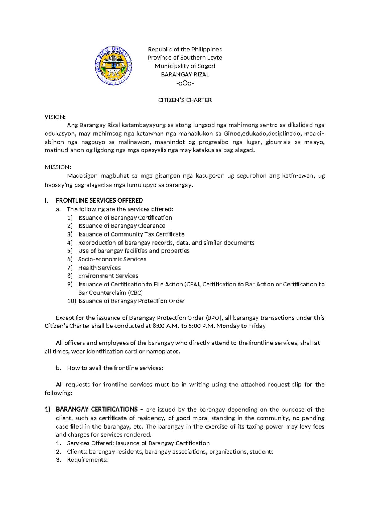 9 KP Form Summons Sample Document for Barangay Cases - Studocu