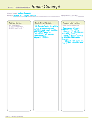 Pancreatitis - ACTIVE LEARNING TEMPLATES System Disorder STUDENT NAME ...