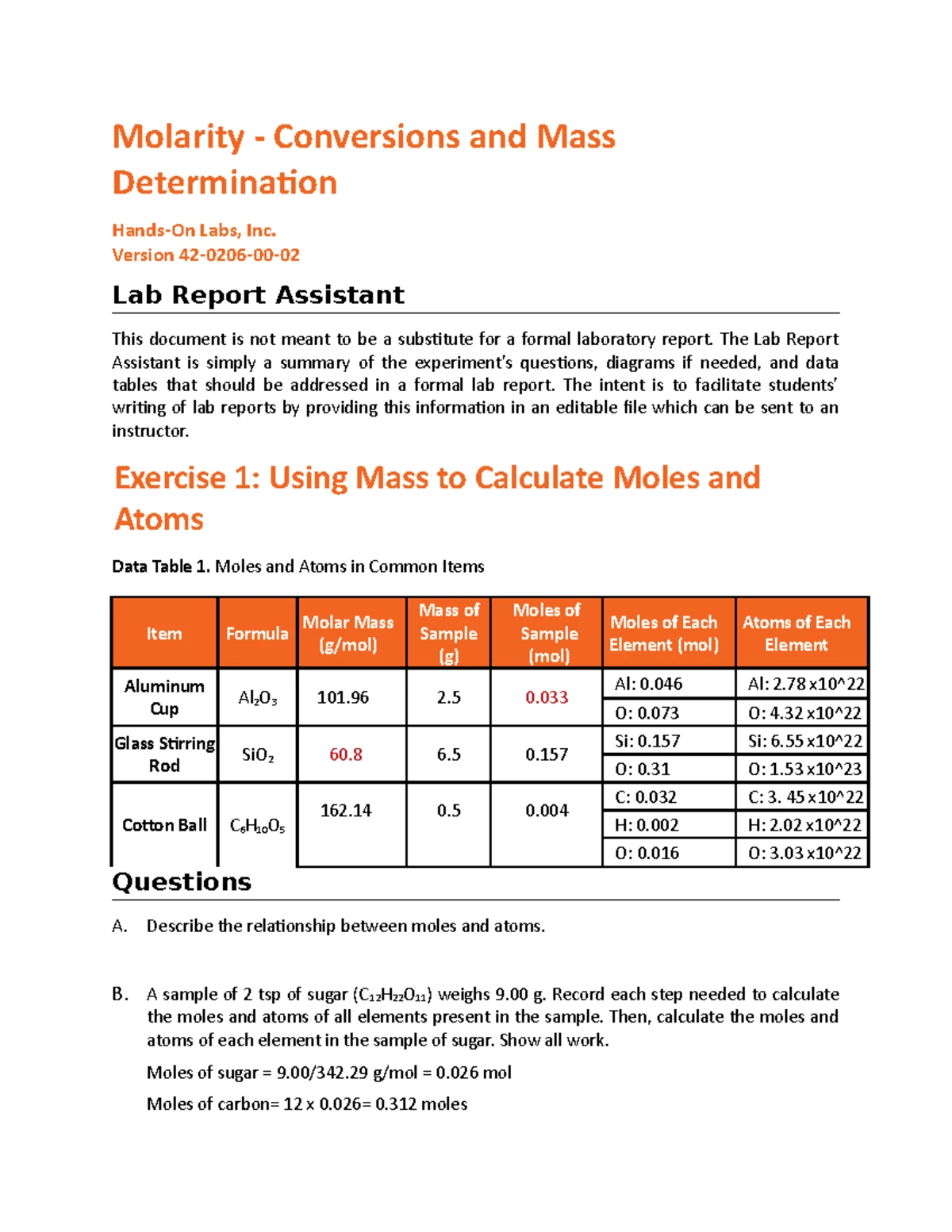 Laboratory Techniques and Measurements - Laboratory Techniques and ...