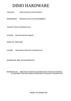 GBC Module III notes - DIPLOMA IN building technology GENERAL BUILDING ...