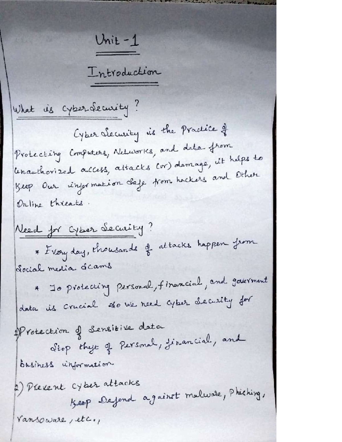 Ln-1 Cyber Security: Importance and Historical Overview - Studocu