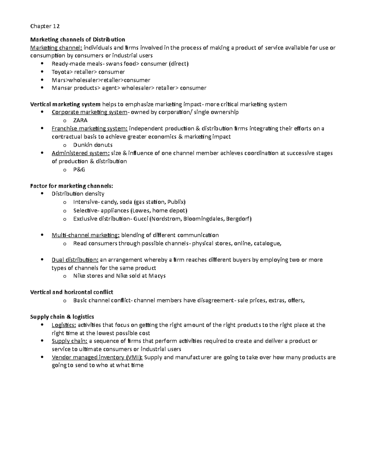 Marketing channels and distribution chapter 12 - Chapter 12 Marketing ...
