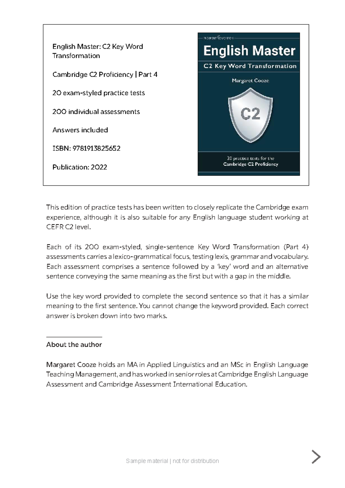 Cambridge C2 Proficiency: Key Word Transformation Practice Tests - Studocu