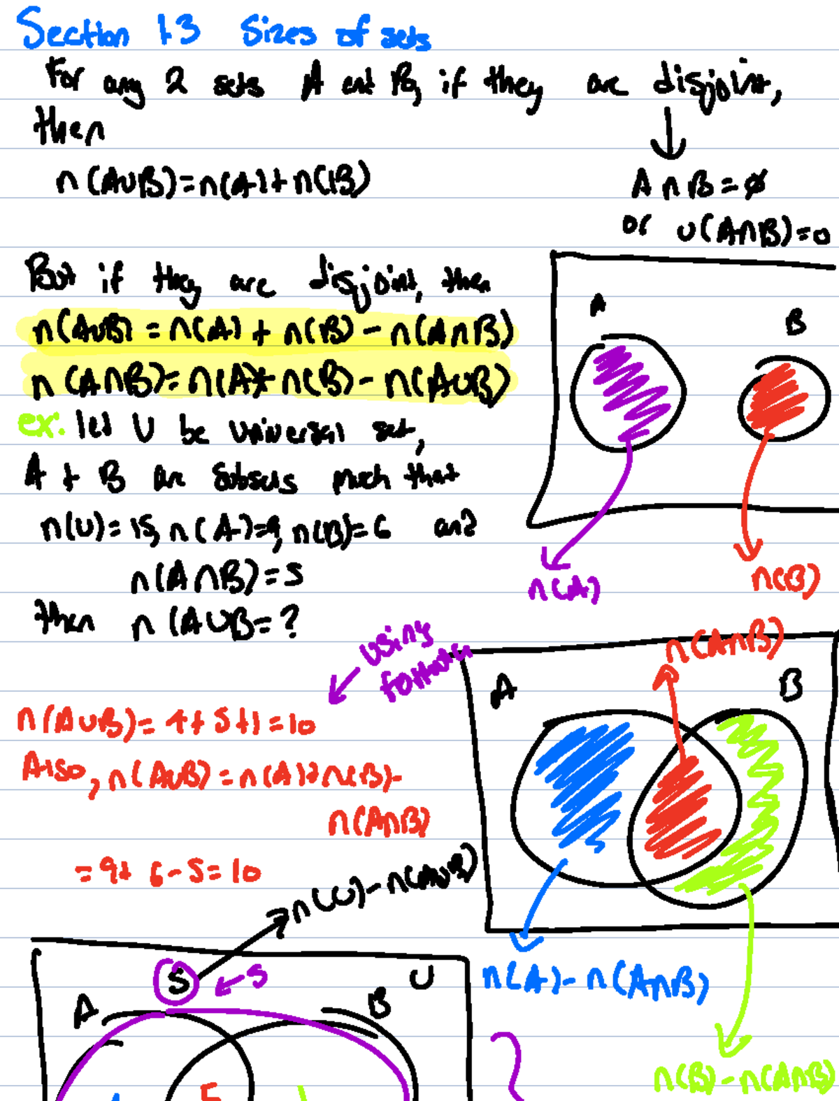 Set Theory Concepts and Applications: Section 1.3 Sizes of Sets - Studocu