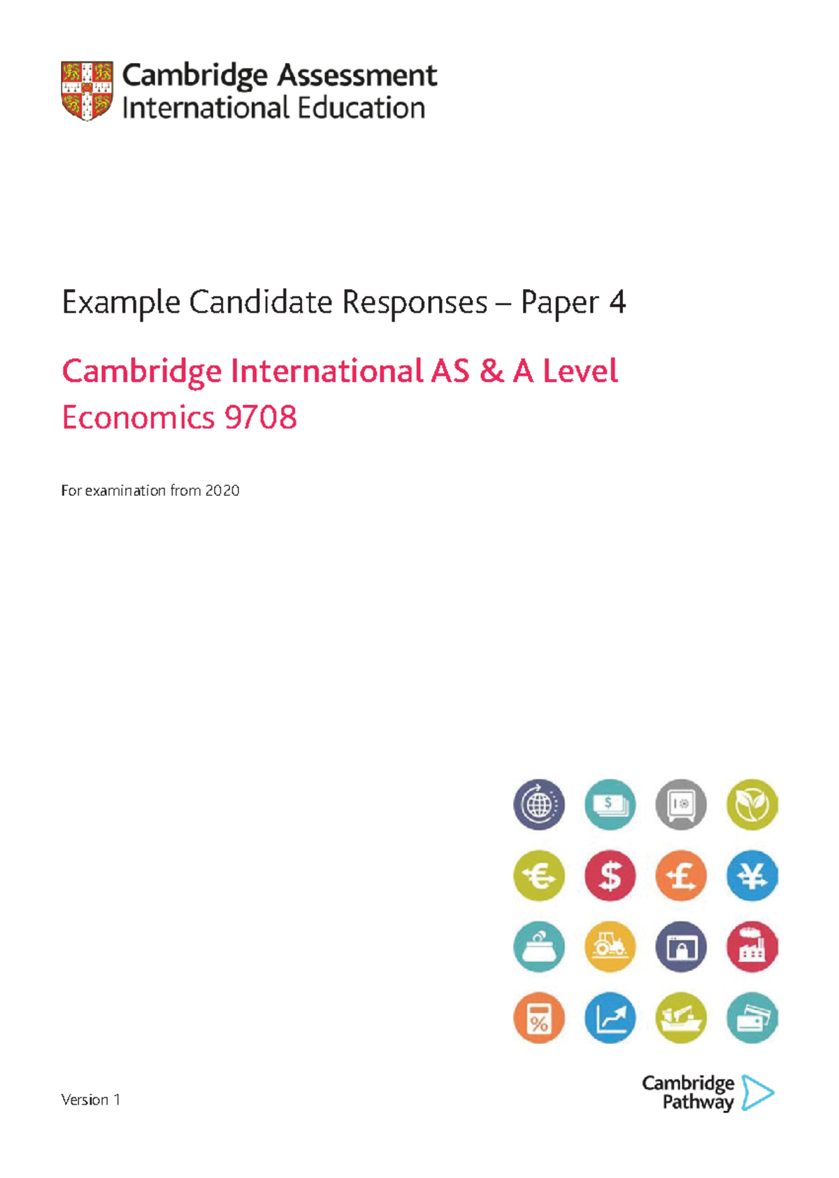 Example Candidate Responses for Economics 9708 Paper 4 (2020) - Studocu