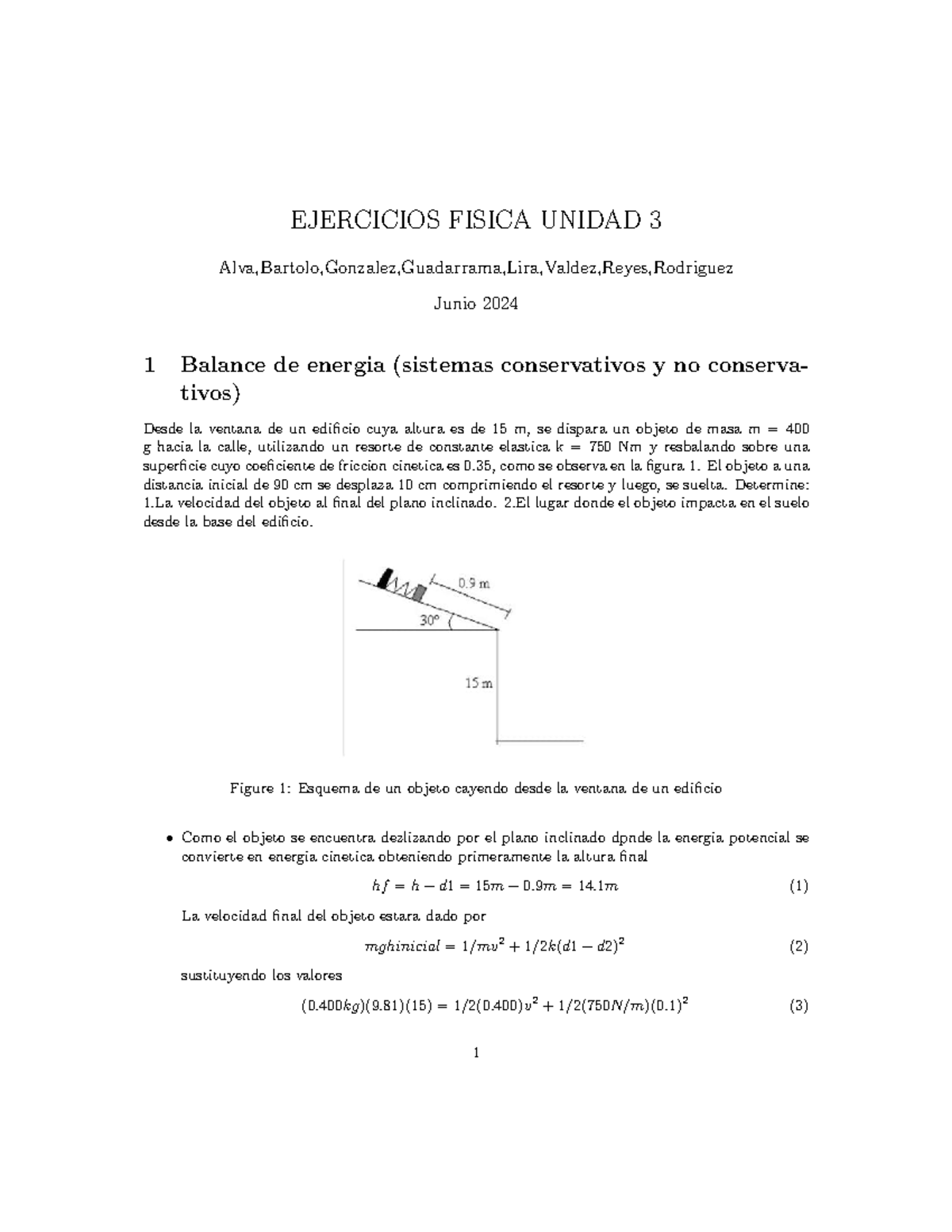 Ejercicios Fisica Unidad 3 - EJERCICIOS FISICA UNIDAD 3 - Studocu