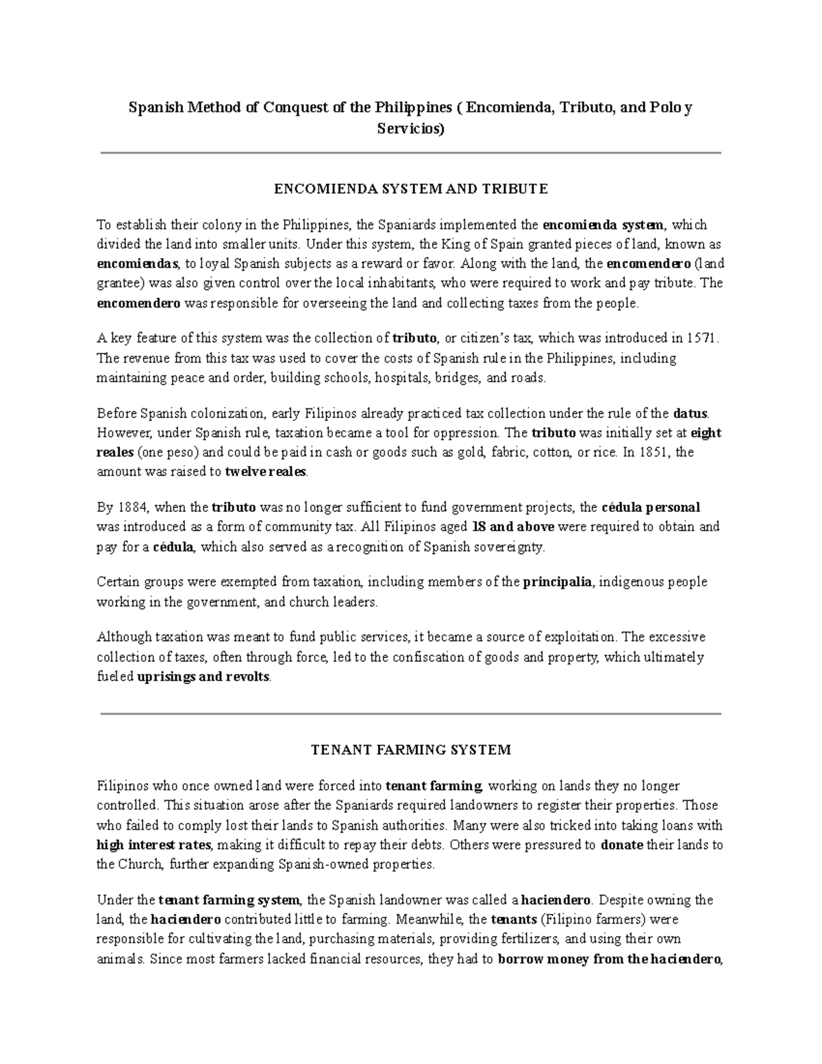Encomienda System & Tribute in Spanish Colonization of the Philippines ...