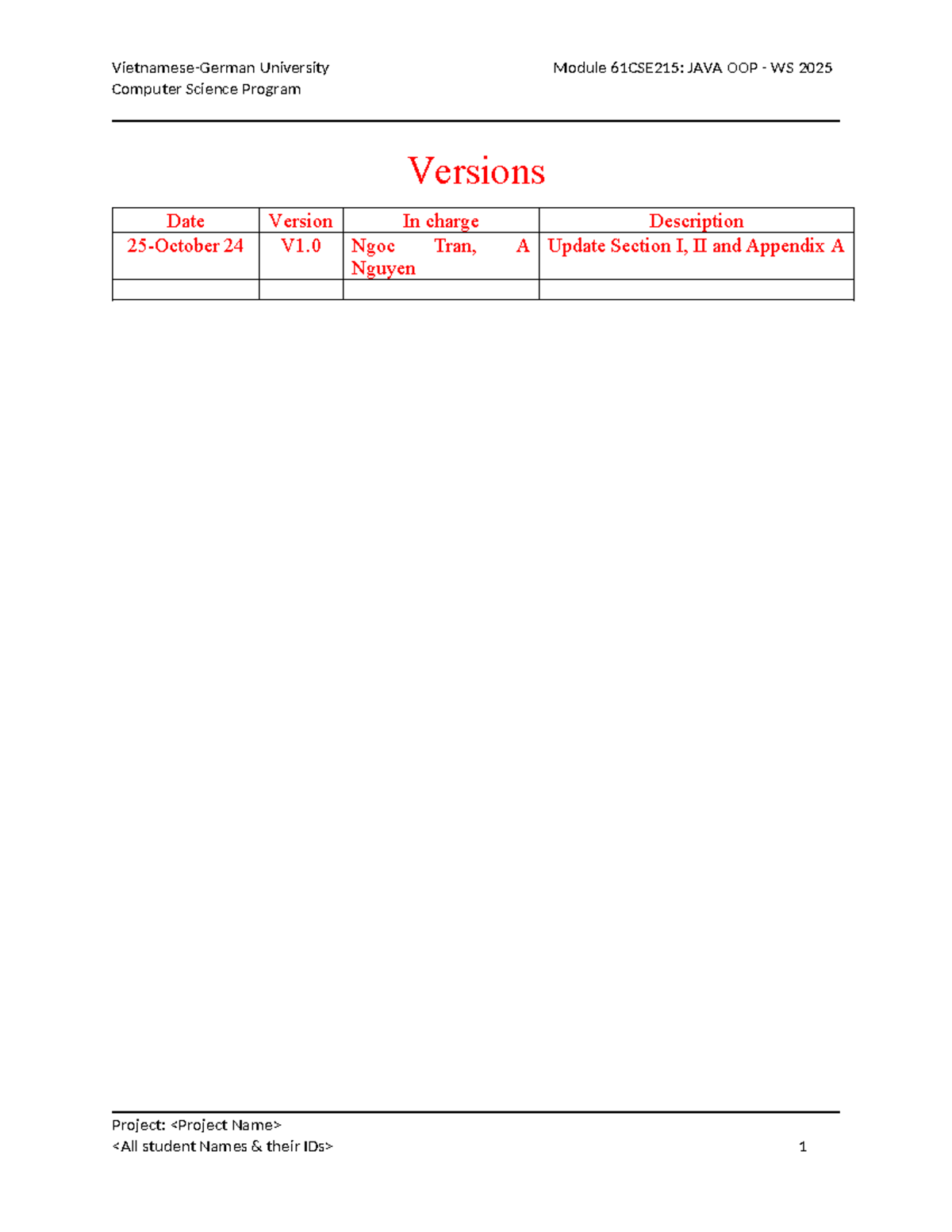 Java OOP Project Report Guidelines for Module 61CSE215 - Studocu