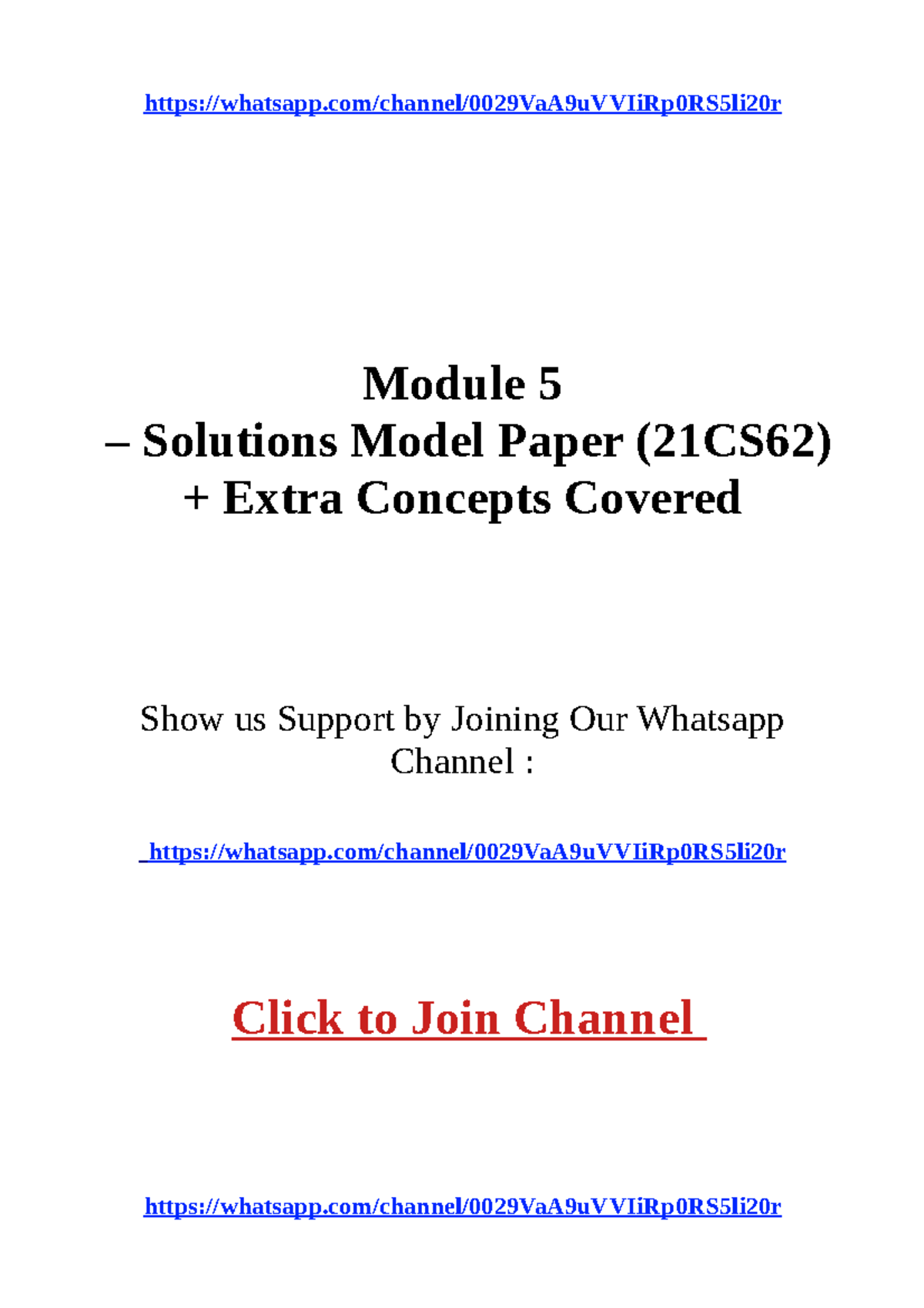 FSD Passing Module 5 - Vjgg. Jigvbk. - Module 5 – Solutions Model Paper (21CS62) + Extra ...