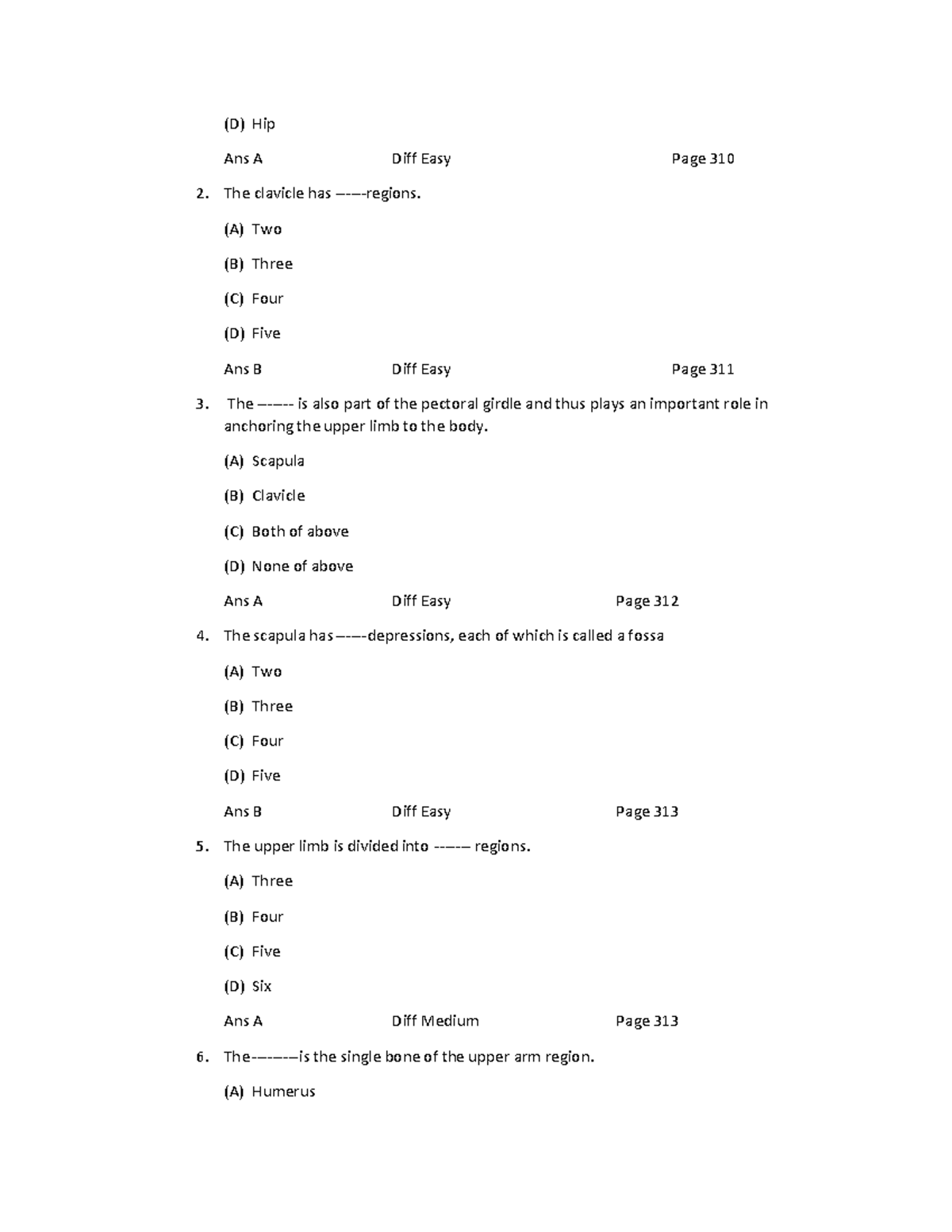 Anatomy & Physiology Test Bank (OpenStax 2nd Ed) - Easy & Medium ...
