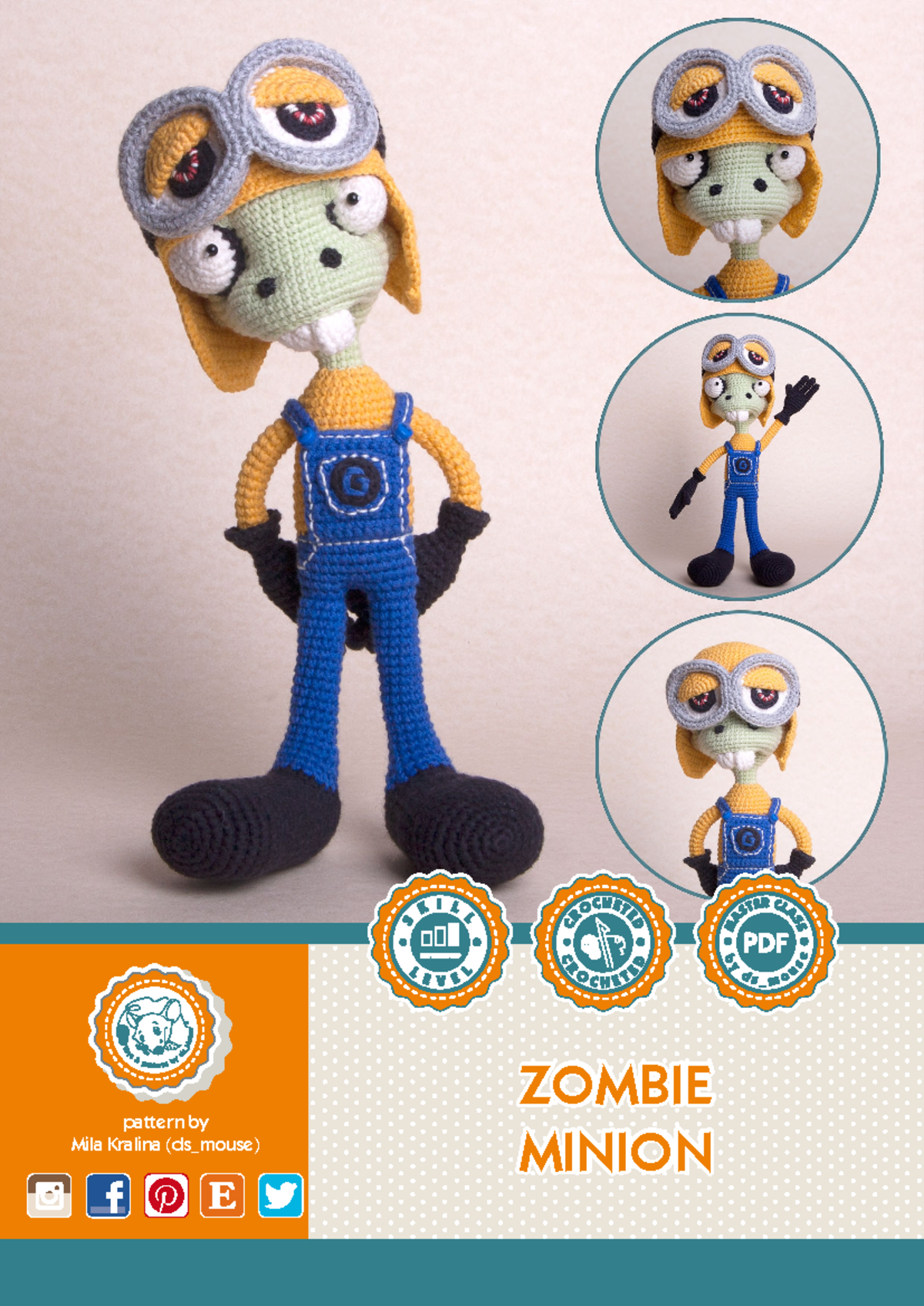 Zombie Minion - Patron - Zombie minion pattern by mila Krаlina (ds ...