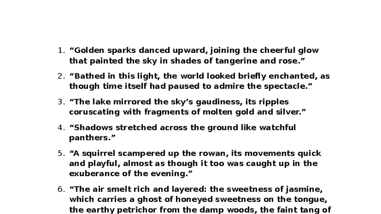 GCSE English Language: Enchanted Moments and Forest Adventures - Studocu
