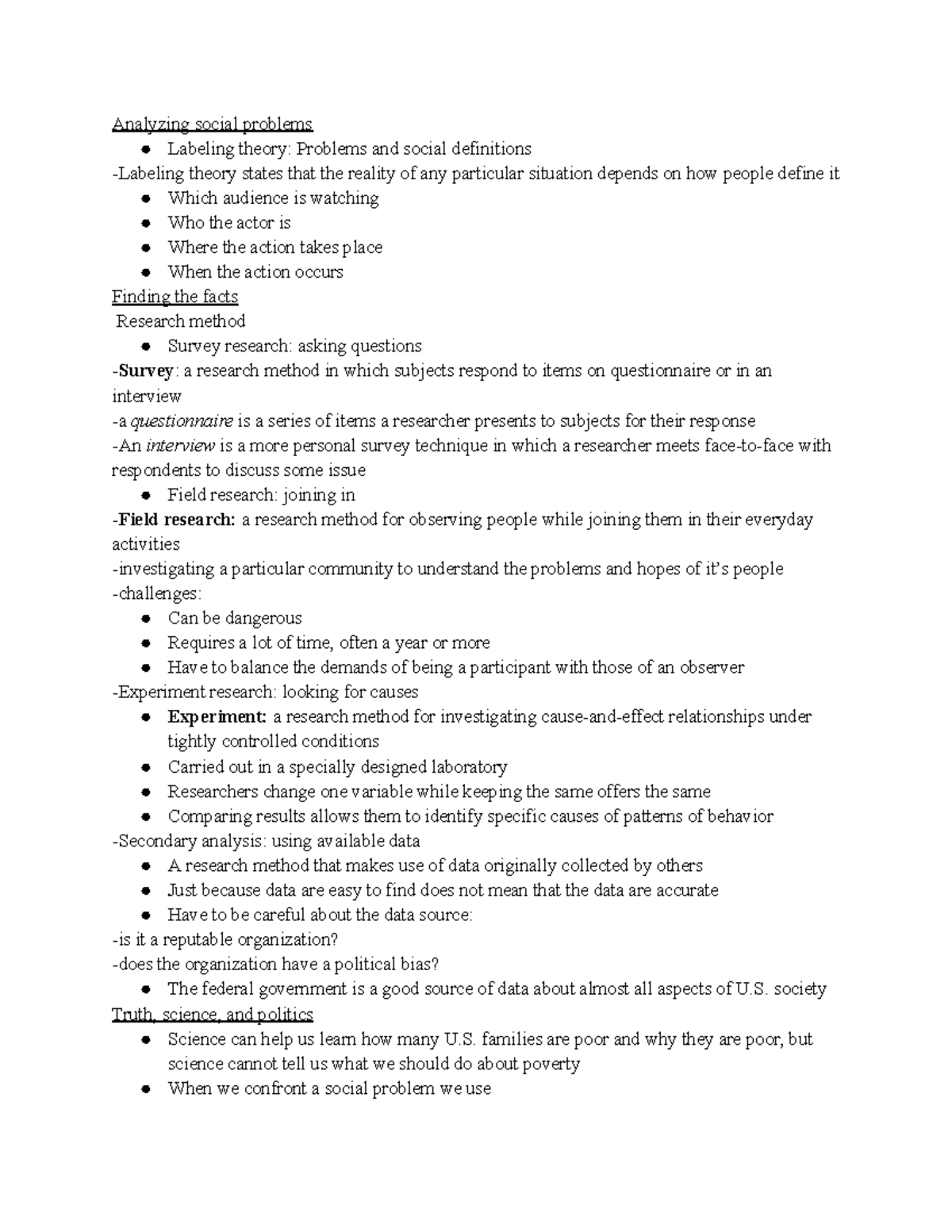 Social problems - n/a - Analyzing social problems Labeling theory ...