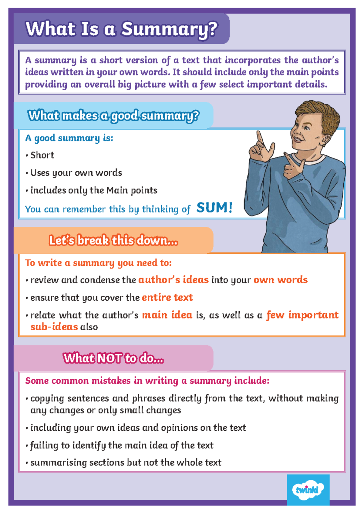 Understanding Summaries: Key Points and Common Mistakes - Studocu