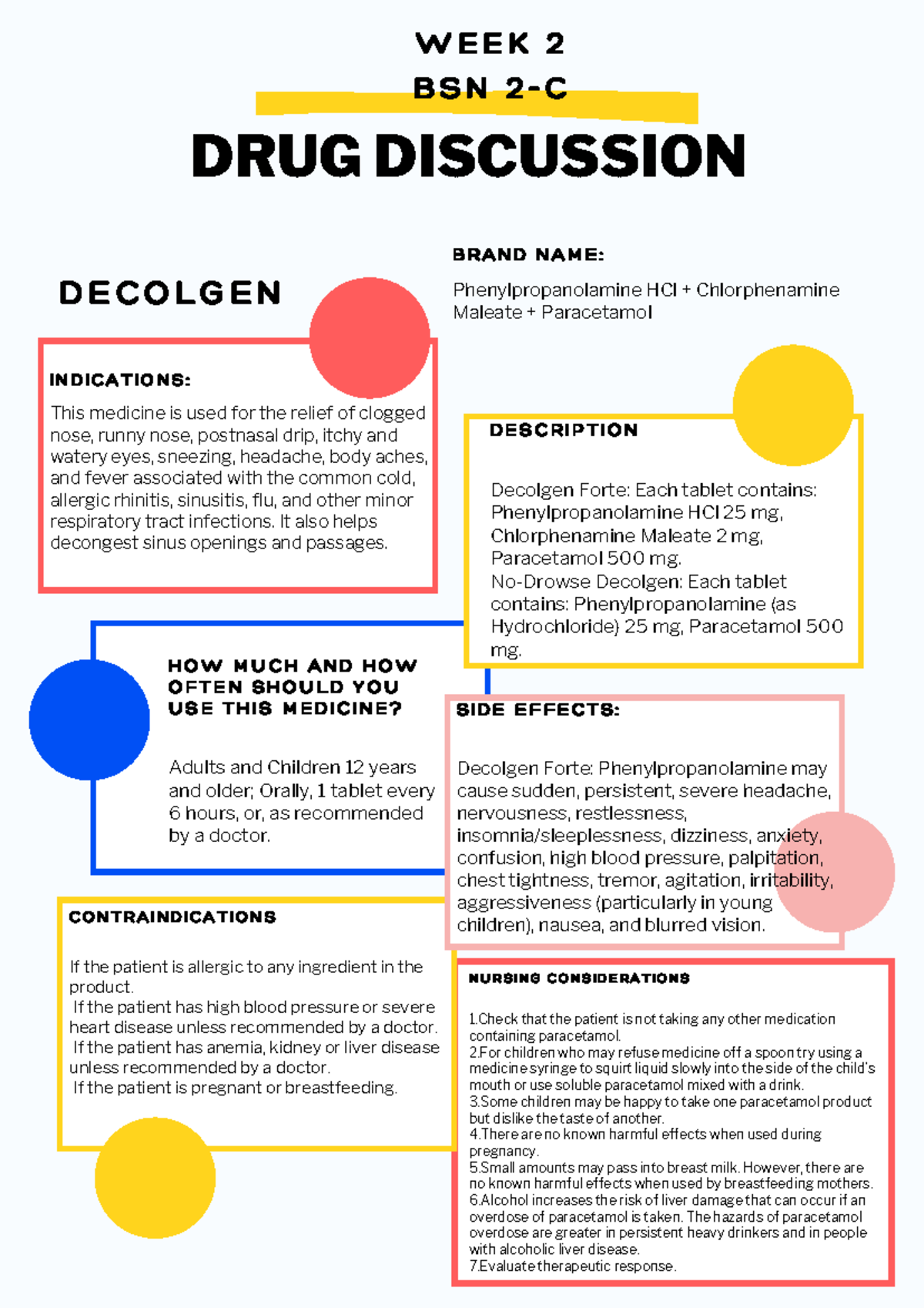 Week 2 Drug Discussion: Decolgen Forte & Its Side Effects - BSN 2-C ...
