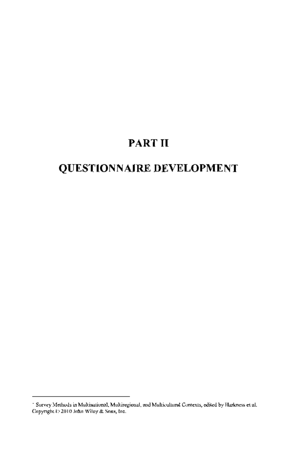 Harkness 2010 - Designing Multilingual Questionnaires for Diverse ...