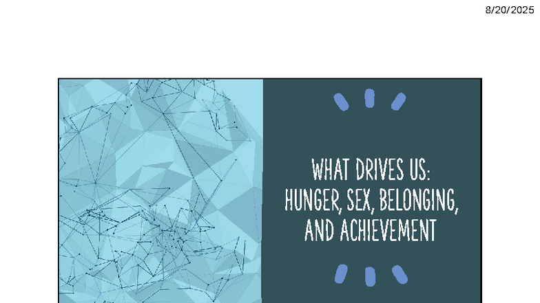 Psychology 101: Understanding Motivation - Hunger, Sex, Belonging ...
