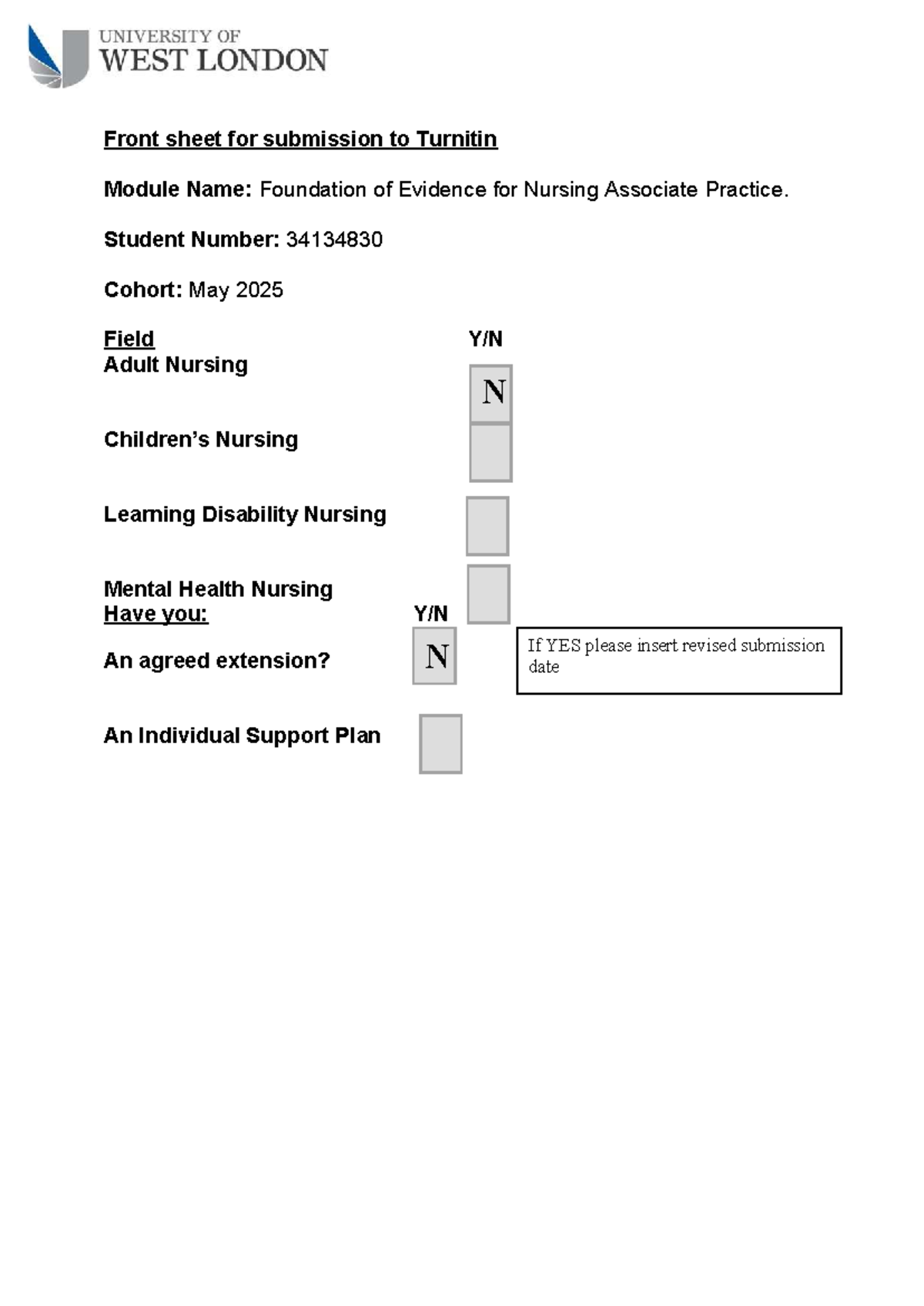NS40059 X - Annotated Bibliography on Infection Control in Nursing ...