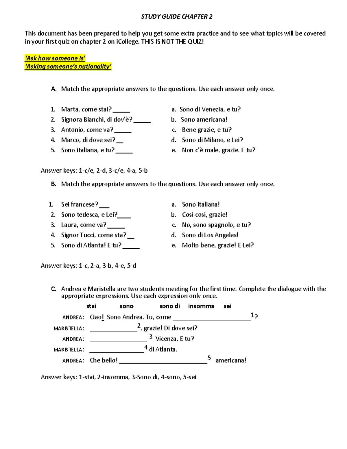 Chapter 2 study guide - STUDY GUIDE CHAPTER 2 This document has been ...