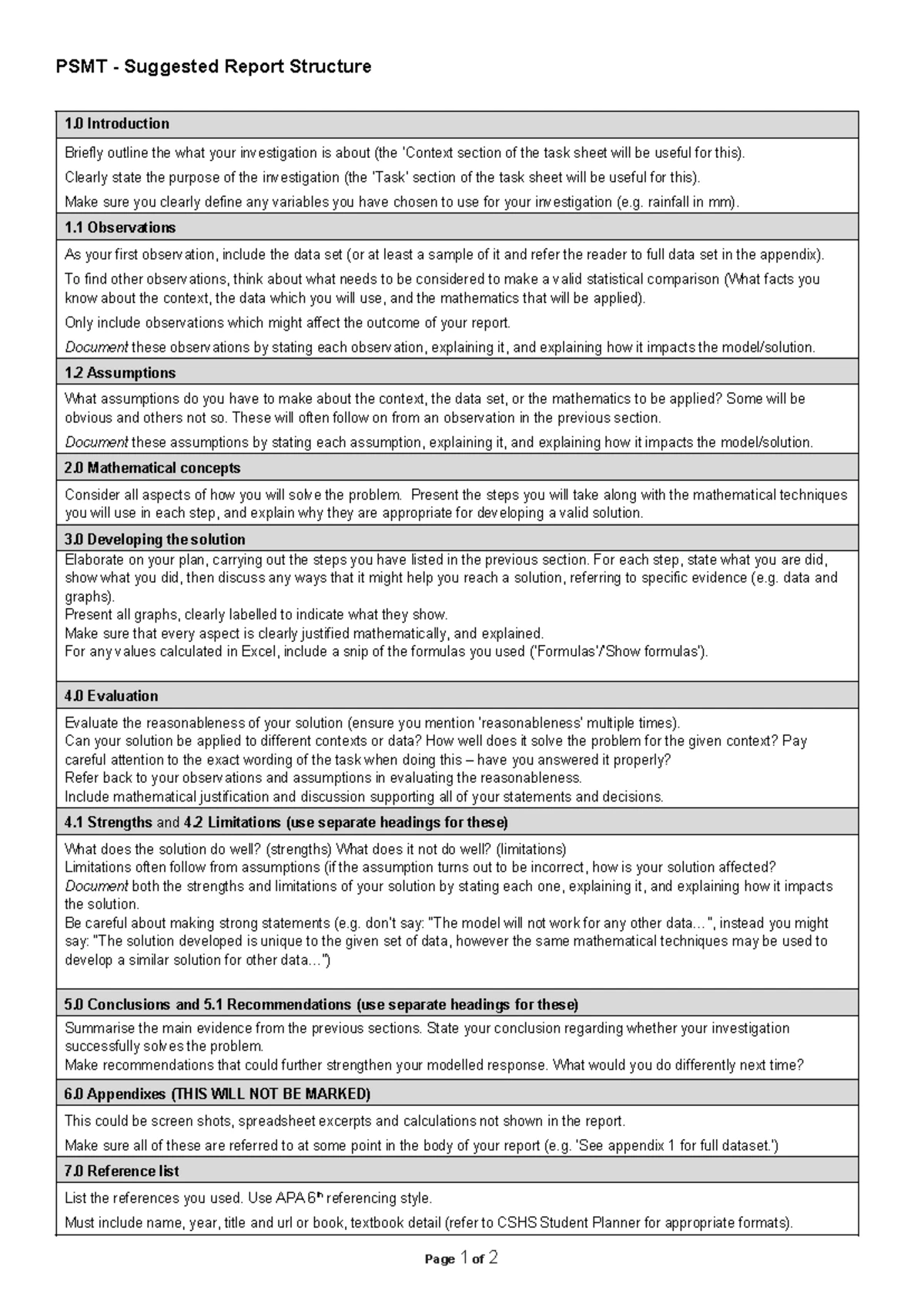 Mathematical Methods 2025 - Formula Book for Practice - Studocu