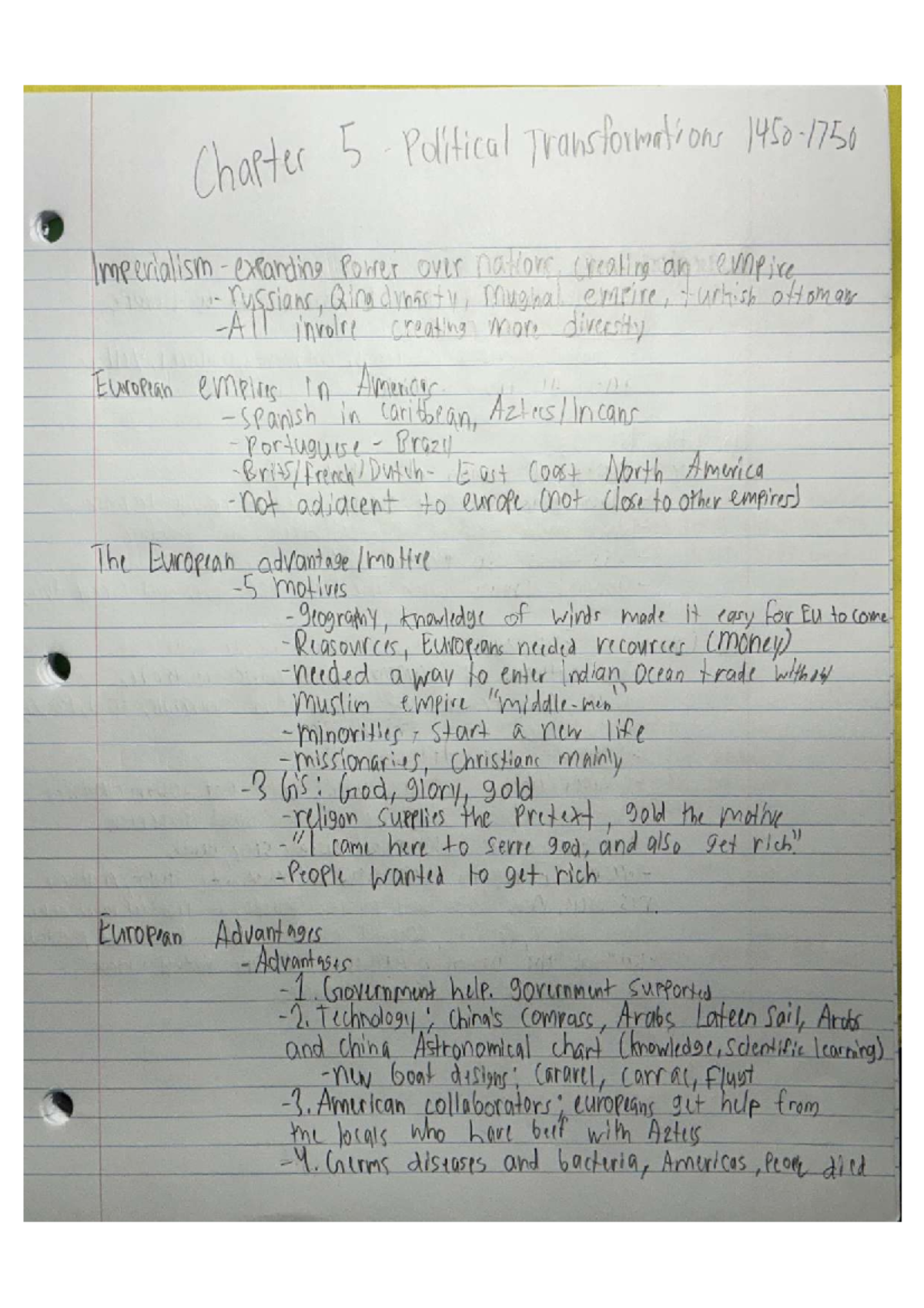 AP - Chapter 5 Political Transformations: Imperialism and European ...