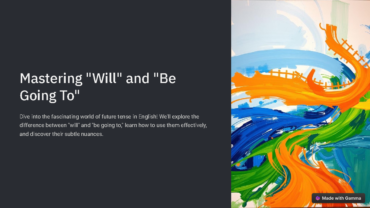 Mastering Future Tense: Will vs. Be Going To Explained - Studocu