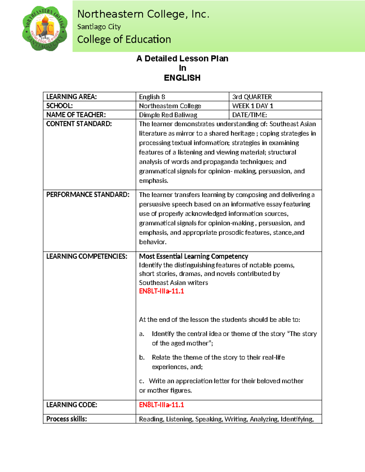 Tom-Sawyer Lesson-Plan-1 - Santiago City College of Education A ...