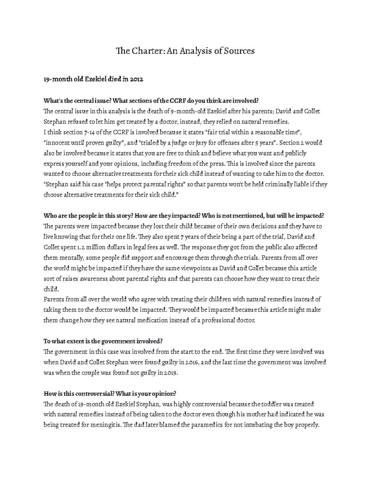 The Charter An Analysis of Sources - The Charter: An Analysis of ...