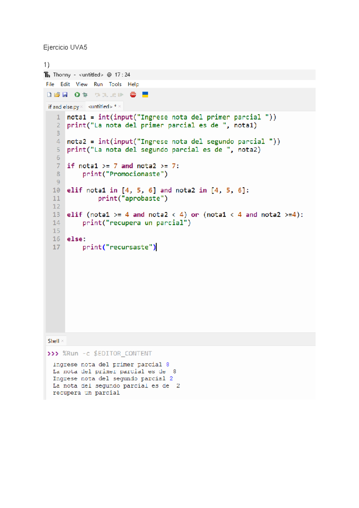 Ejercicio UVA5 - Python: Notas y Cálculo de Sueldo - Studocu