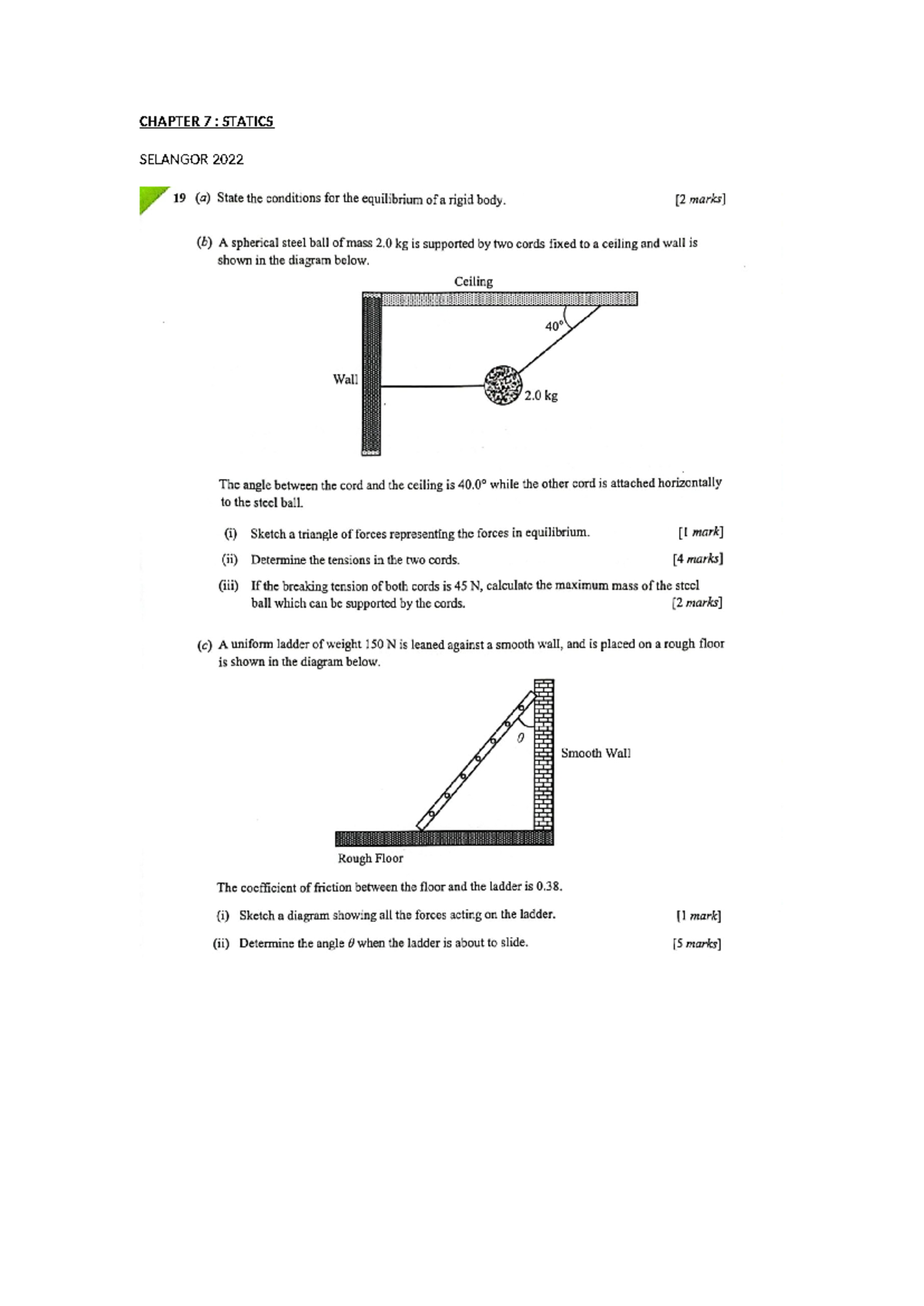 Chapter 7 Statics - PHYSICS STPM - physical education and health ...