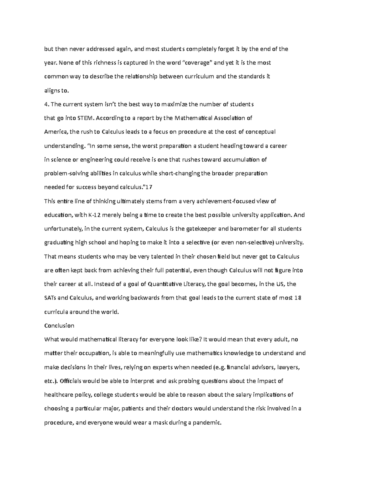 MMW 2 - MMW 2 notes - but then never addressed again, and most students ...