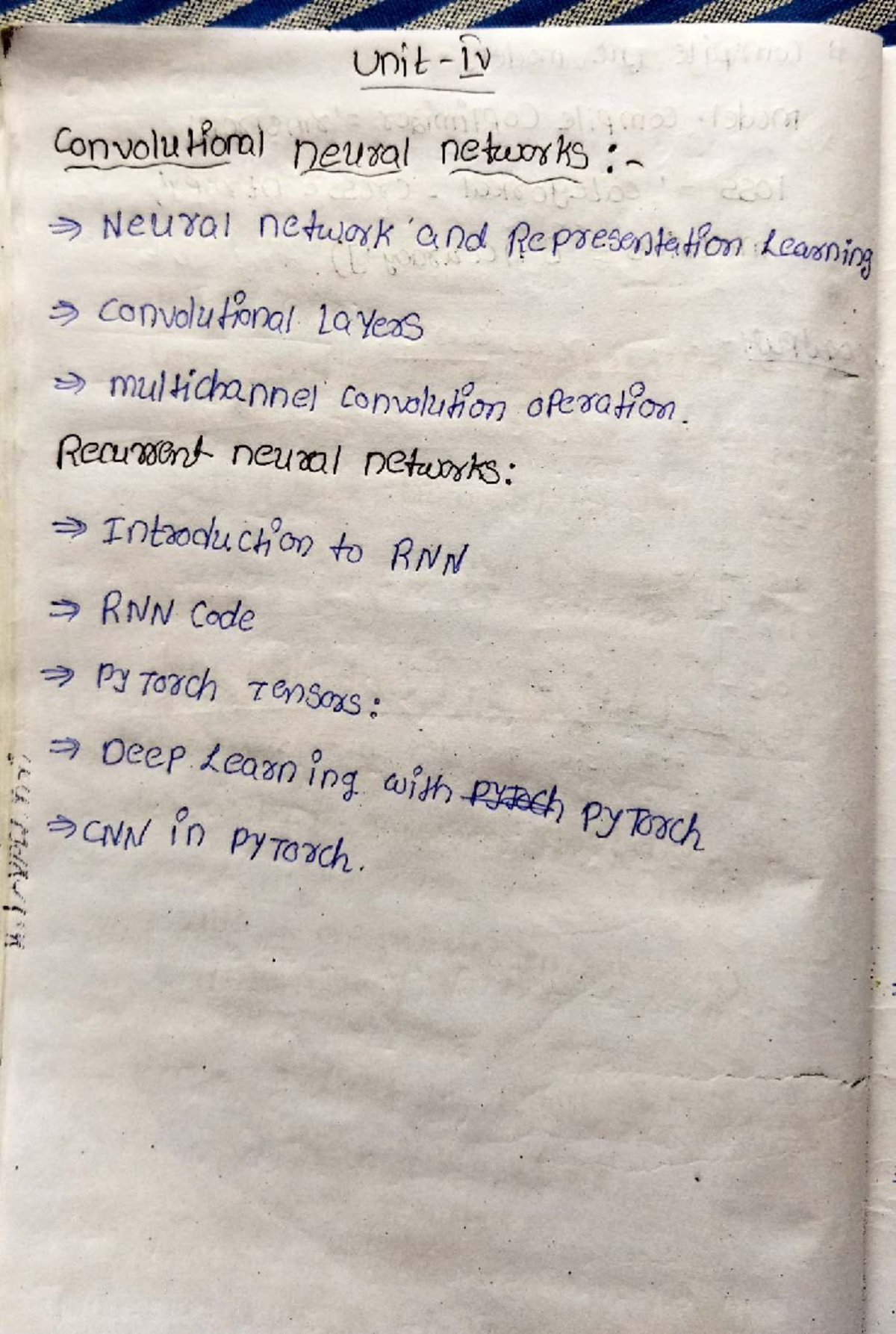 DL Unit-4: Deep Learning Notes on CNN and RNN Architectures - Studocu