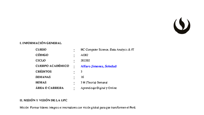 AO02 IIC Computer Science, Data Analysis & IT Course Overview 202202 ...