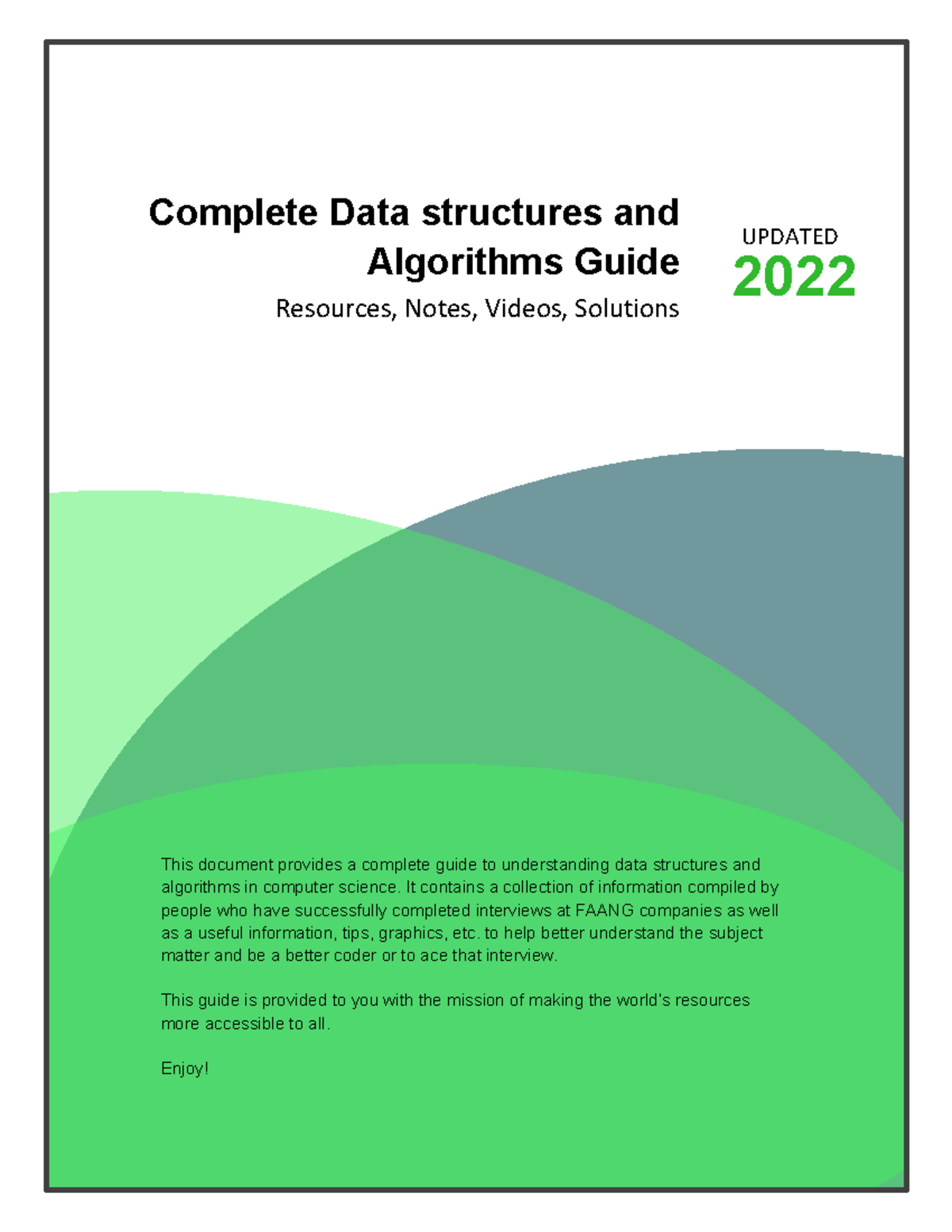 DSA Complete Revision Guide: Data Structures & Algorithms for Coding Interviews - Studocu