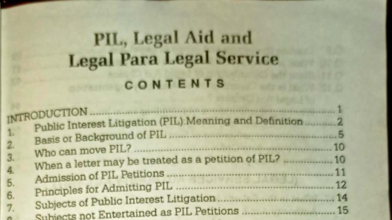 PIL, Legal Aid & Para Legal Services: Comprehensive Reference Notes ...