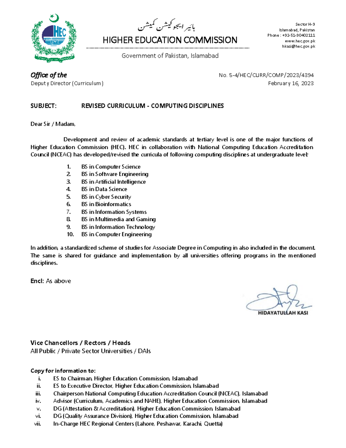 Revised BS Curriculum for Computing Disciplines - 2023 Edition - Studocu