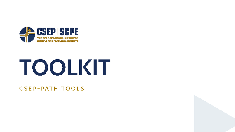 CSEP-PATH Toolkit 2021: Tools for Physical Activity Training - Studocu