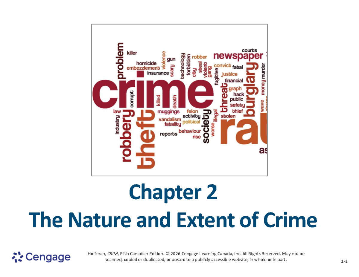Chapter 2: The Nature and Extent of Crime - CRIM Lecture Notes - Studocu
