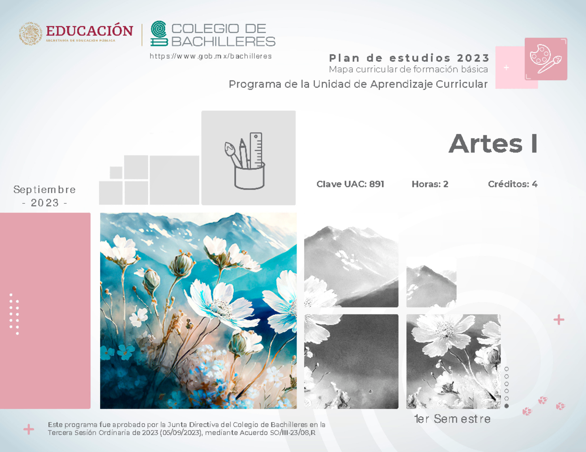 Artes I Plan de Estudio 2023 - Programa Curricular UAC 891 - Studocu