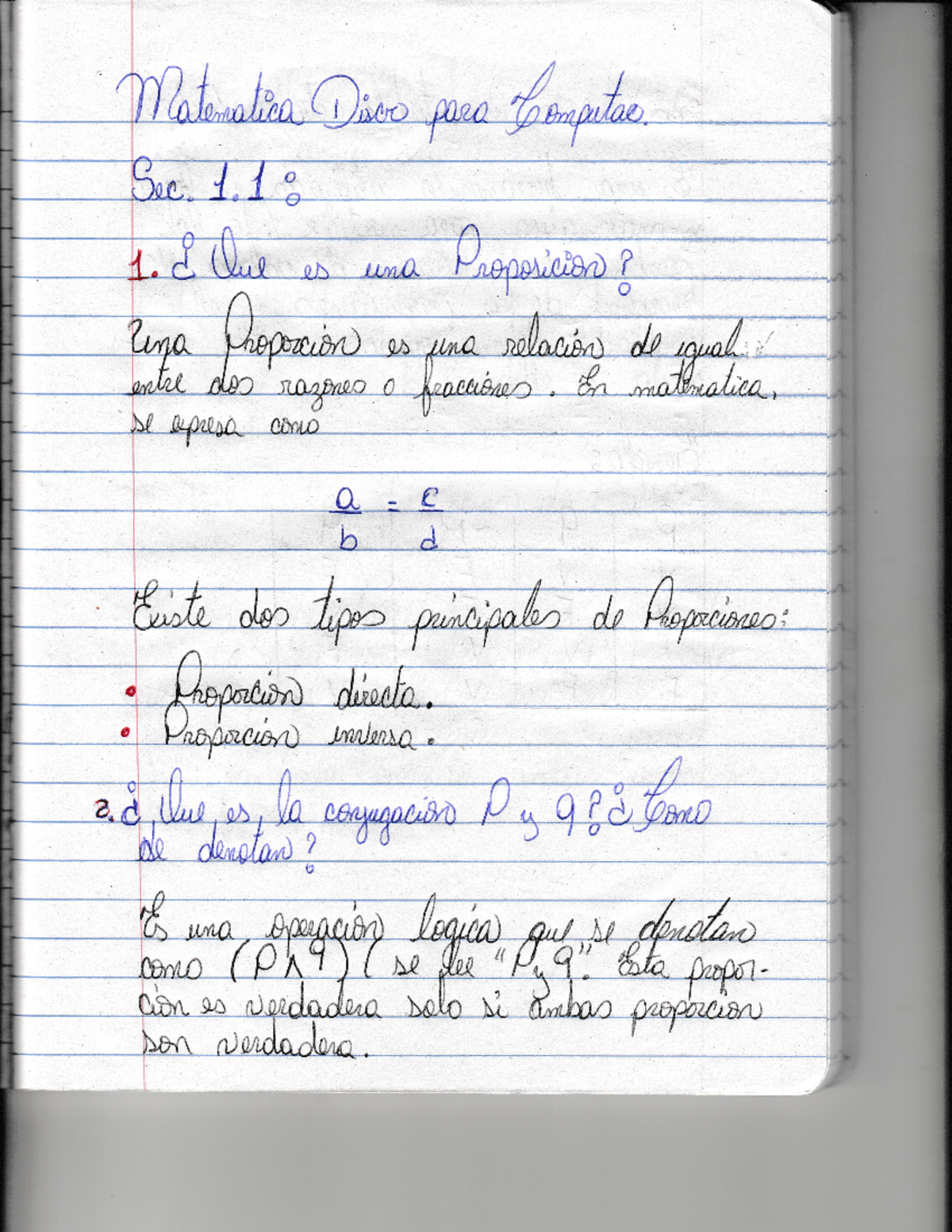 Unidad I Mat. Discreta - Materatica Disco para Computer. Sec. 1 : 1 Due ...