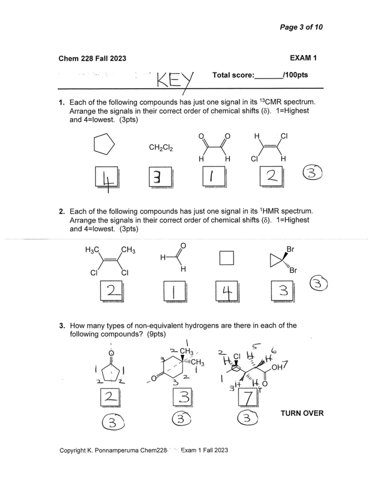 Final Exam 1 Key - Study Guide and Solutions - Studocu