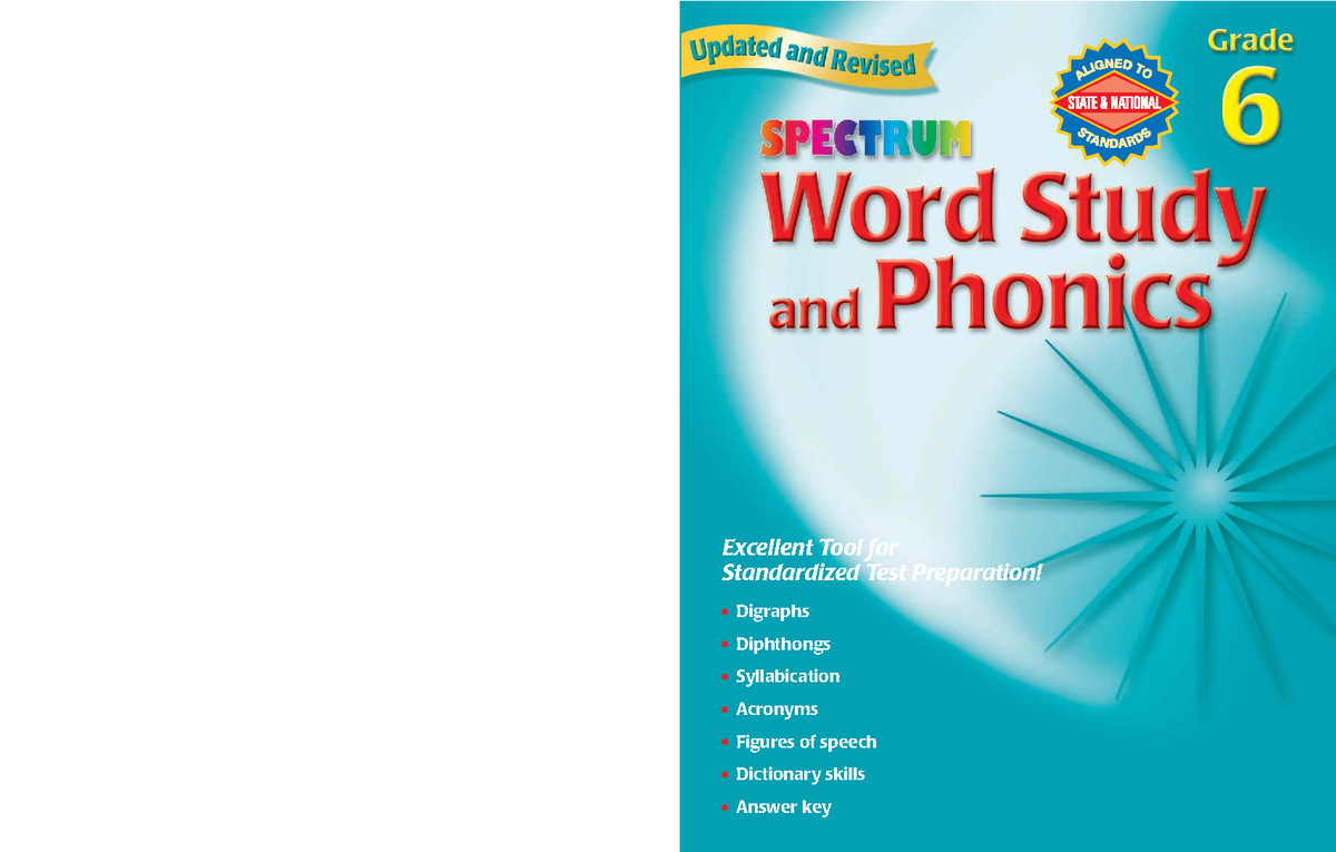 Spectrum Word Study and Phonics Grade 6: Enhancing Phonics Skills - Studocu