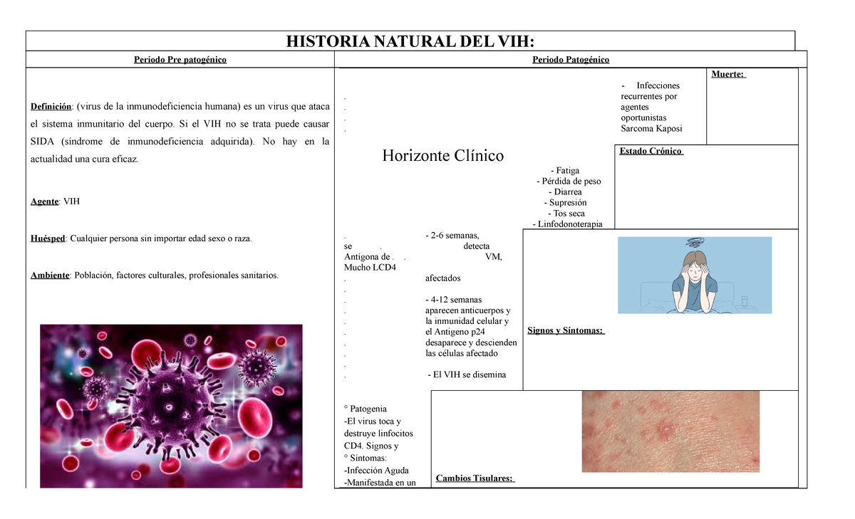 Historia Natural del VIH: Definición y Horizonte Clínico - Studocu