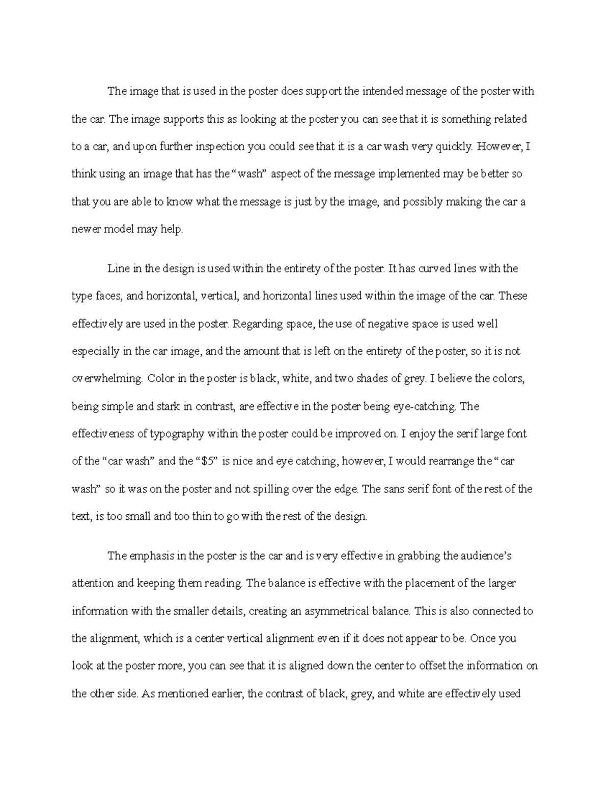 GRA 205 6-2 Poster Design Assignment Analysis and Suggestions - Studocu