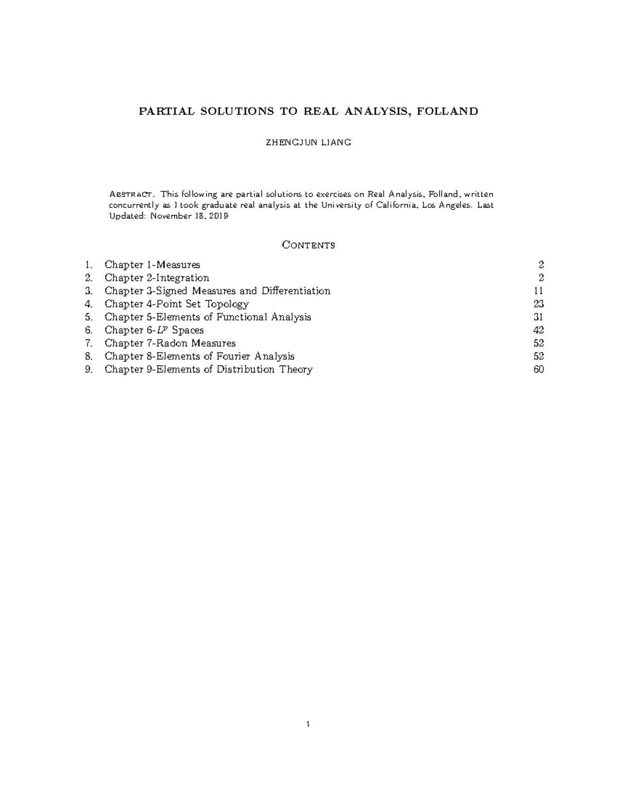 Partial Solutions to Real Analysis (Folland) - Exercises Explained ...