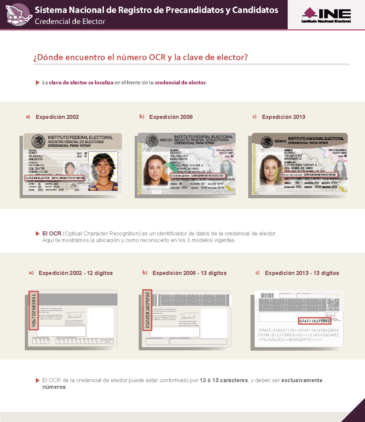 Clave de Elector y OCR en Credencial de Elector - Studocu